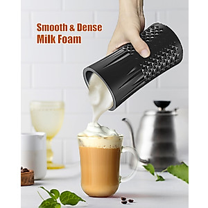 PUTECCH Milk Frother, 4-in-1 Milk Frother and Steamer, Electric Milk Frothers for Coffee, Auto Shut-Off Hot & Cold Foam Maker and Milk Warmer with Temperature Control for Latte, Cappuccino, Macchiato