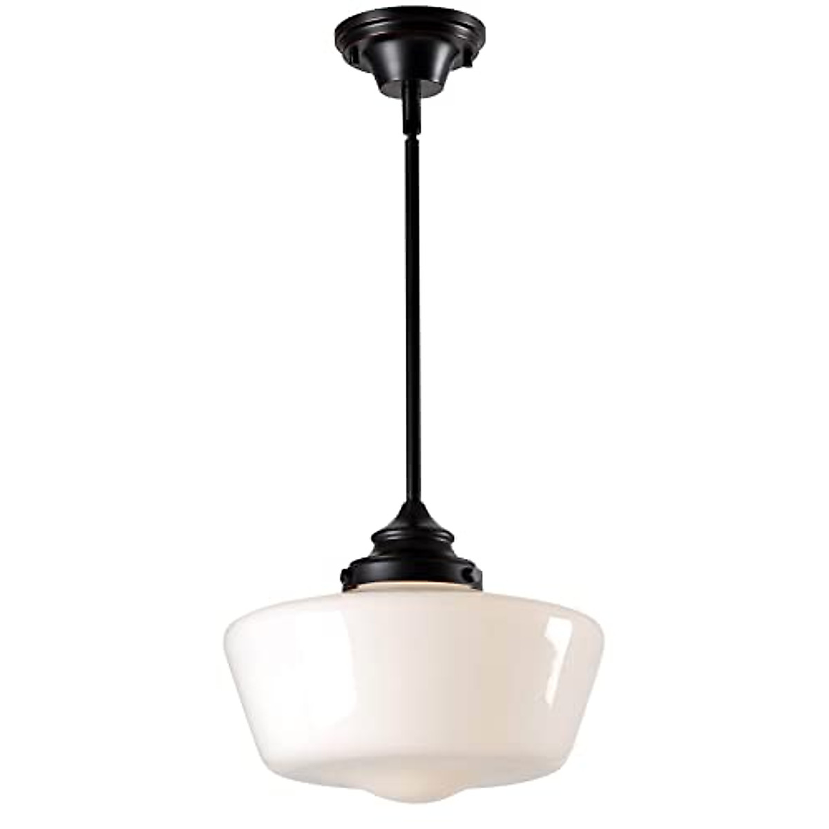 Kenroy Home 93661ORB Cambridge 1 Light Pendant with Blackened Oil Rubbed Bronze Finish, Rustic Style, 9.5" Height, 12" Width, 12" Depth