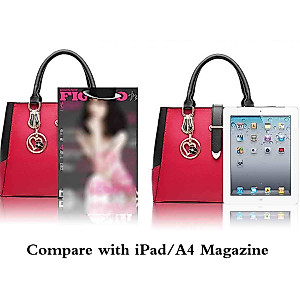 Rullar Women Handbag and Purse Stitching Shoulder Top-handle Bag Tote with Heart-shaped Pendant Beige