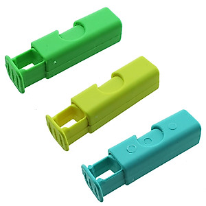 SQXBK 12PCS 60x15mm Non Slip Plastic Bread Bag Closure Clip Reusable Grocery Bag Closure Clip Easy to Squeeze Lock and Release