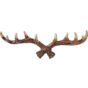HY&GH Antlers Hook Wall Hooks/Hanger，Towel Hooks，Animal Shaped Hook，Resin Material Wall Home Decor，Deer Antler Holder 15.7" Long, 4.7" Tall and 1.57" deep 10 Hooks