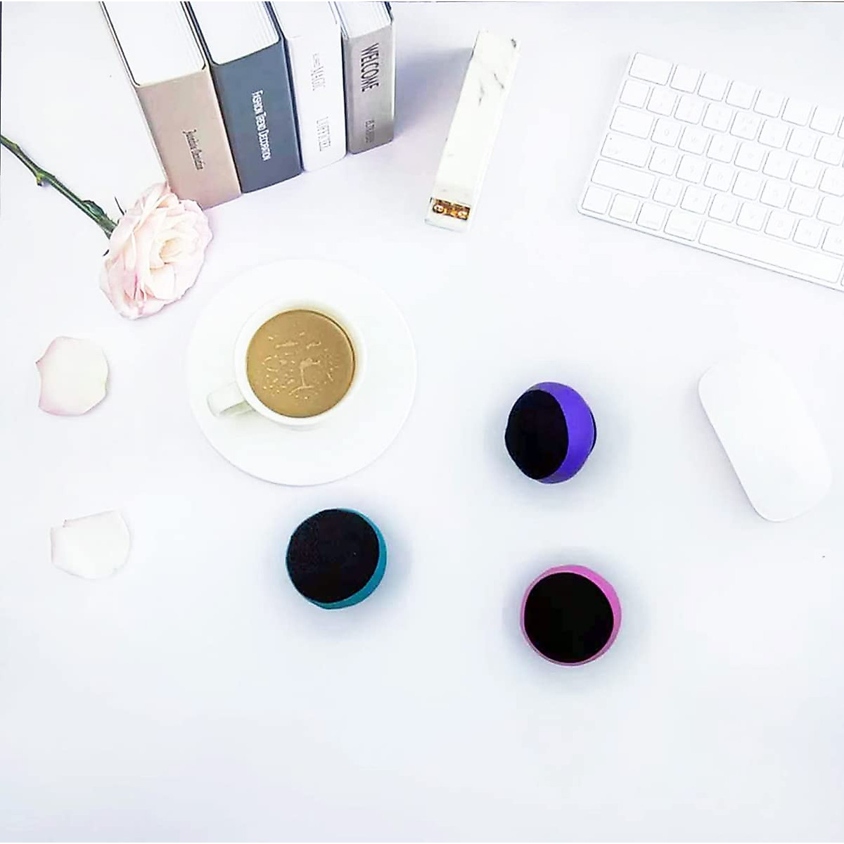 3 Pack Dual Action Touch Screen Glass Cleaner Cleaning Ball for iPad/Tablet/Smart Phone/Laptop/Computer/TV/Monitor Blue+Rose red+Purple