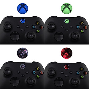 PlayVital Custom Home Button Power Switch Stickers Skin Cover for Xbox Series X & S, for Xbox One & Xbox One X/S Console & Controller, for Xbox One Elite Controller and Kinect - 60 pcs One Pack