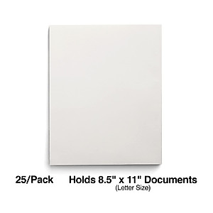 Staples 578542 School Grade 2 Pocket Folder White 25/Box (50760/27537-CC)