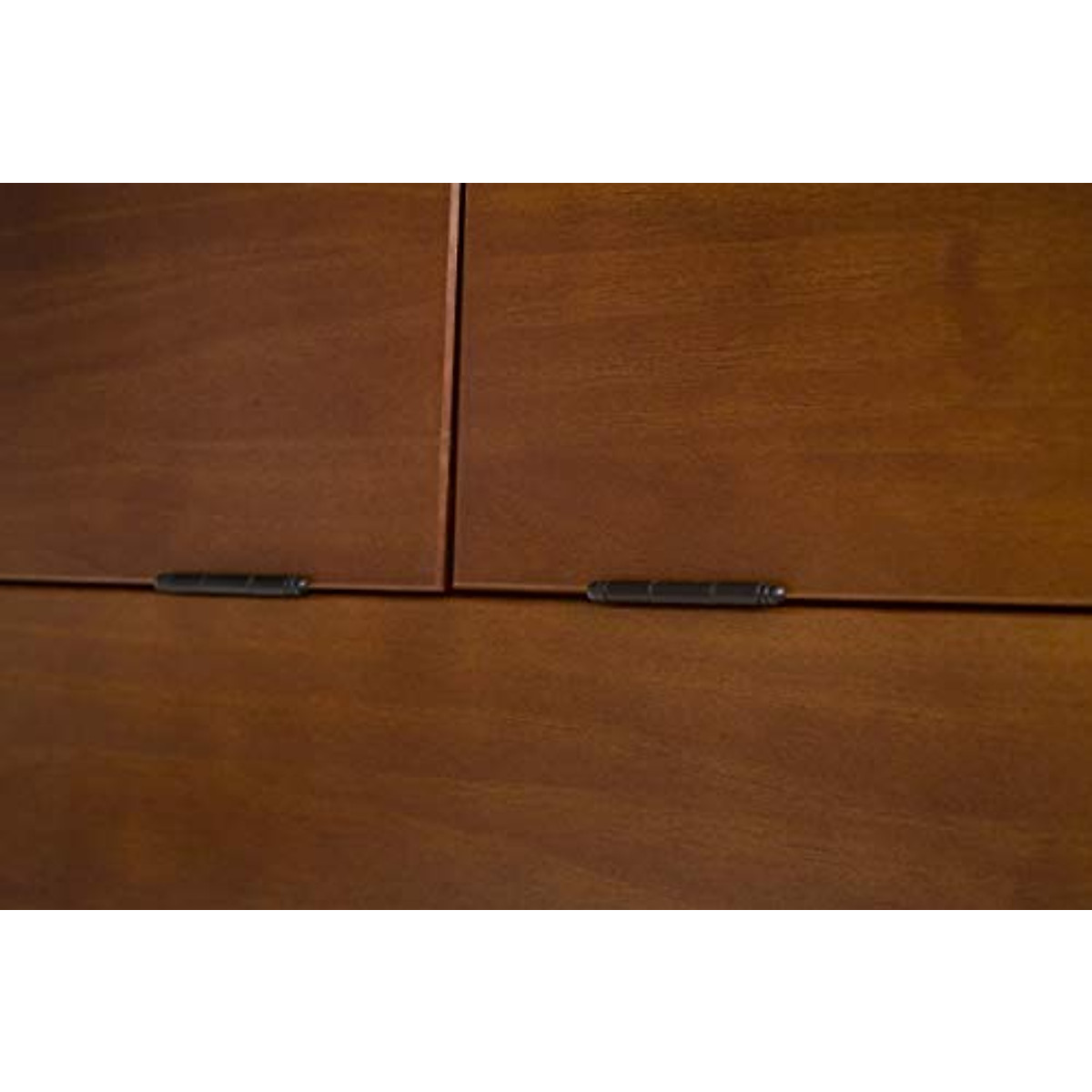 memomad Bali Storage Headboard with 4 Doors (Queen Size, Caramel Brown Wood)