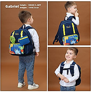 willikiva Cute Dinosaur Kids backpack for Girls Boys Preschool kids 3-5 Toddler(Lion)