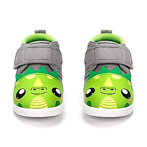 ikiki Squeaky Shoes for Toddlers/Little Kids (Fierce Dragon, Green, Size 8)