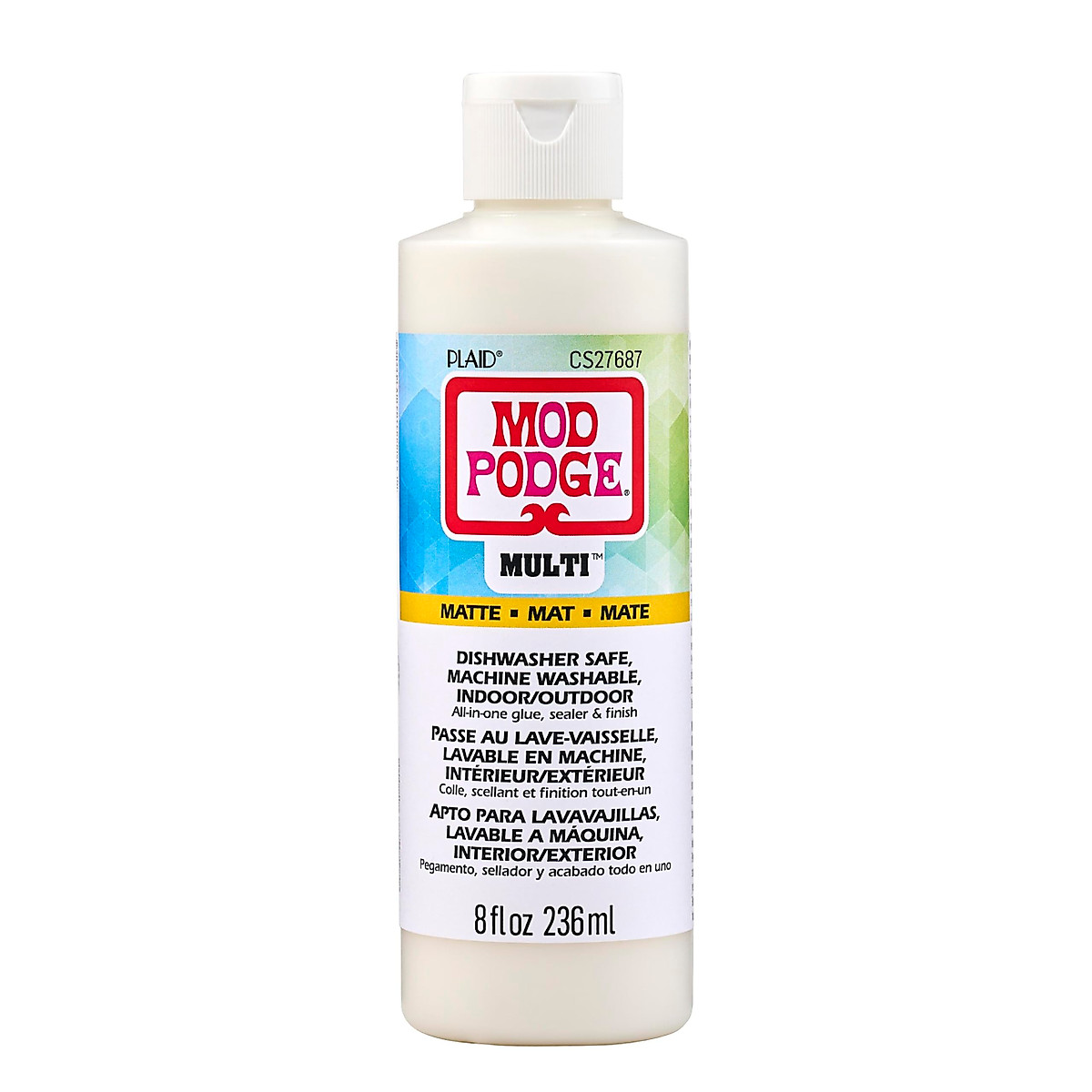 Mod Podge Matte Multi-Surface All-in-One Glue, Sealer, and Finish, Perfect for Indoor and Outdoor Arts and Crafts Projects, CS27687