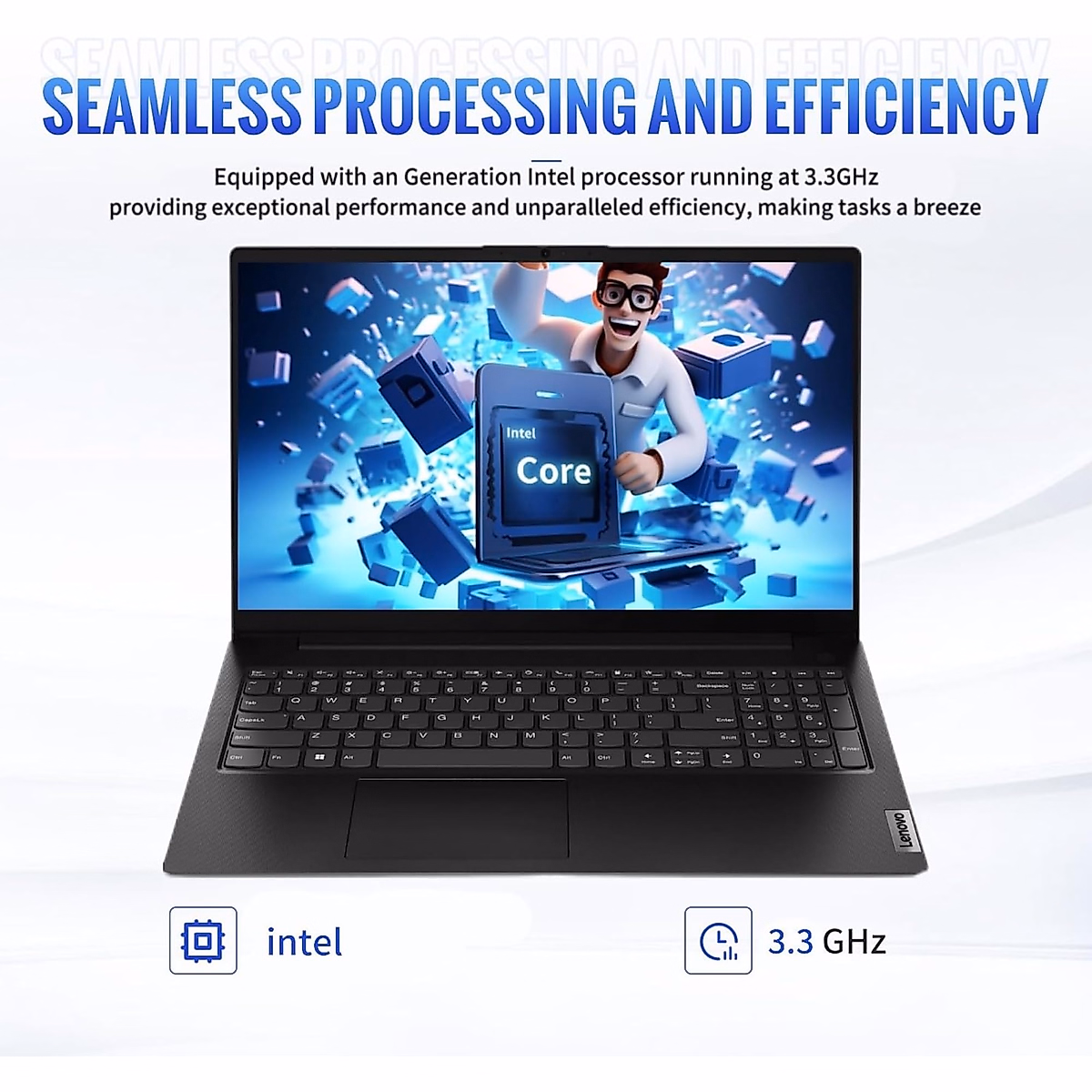 Lenovo V15 Business Laptop • 32GB RAM • 1TB SSD • Intel 4-core Processor • 15.6" FHD • Ethernet Port • HDMI • Windows 11 Pro • Sleek Design • Effortless Elegance (Renewed)