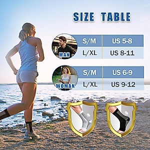 Neuropathy Socks for Women and Men, Soothe Compression Socks for Neuropathy Pain, Ankle Brace Plantar Fasciitis Socks for Relief of Foot Pain Swelling, Achilles Tendonitis (Black,L/XL)