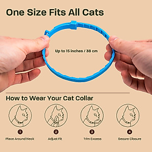 2 Pack Calming Collar for Cats - Calming Cat Collar, Cat Pheromone Collar, Cat Calming Collar for Anxiety - Efficient Relieve Reduce Stress Relief for Cats, Ideal for Meowing and Anxiety Reduction