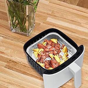 BSDLZCH 8x8 Aluminum Foil Pans, 60 Pcs Disposable Aluminum Tin Foil Baking Pans 8 Inch Square Aluminum Tray Cake Pan Tin for Baking, Cooking, Heating, Freezing, Prepping Food