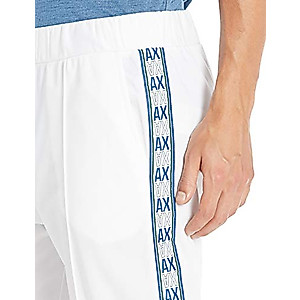 A|X Armani Exchange Men's Polyester Tricot Draw String Trouser, White, M