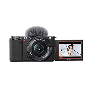 Sony Alpha ZV-E10 - APS-C Interchangeable Lens Mirrorless Vlog Camera Kit - Black