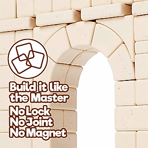 Taksa Toys Ancient Roman Arch Stem Toys Premium Educational Stackable Building Blocks, for Kids Ages 7 8 9 10+ Years Old, Indoor Architectural Kit Construction Games, Montessori Children Toys 69 Pcs