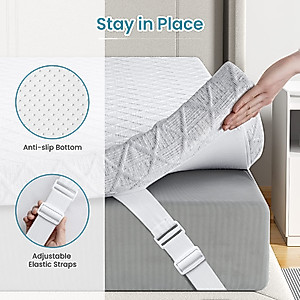 Sleepmax 3 Inch Firm Mattress Topper Queen Size- Firm to Extra Firm Memory Foam Bed Topper - Relieve Back Pain - High Density Foam Mattress Pad with Skin-Friendly Cover