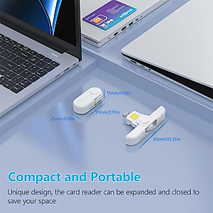 DOD Military USB Common Access CAC Smart Card Reader, ID CAC Card Reader, Smart Card Reader Compatible with Windows, Mac OS and Linux, USB A Card Reader for CAC Cards, Government ID, National ID, etc