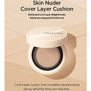[JUNGSAEMMOOL OFFICIAL] Skin Nuder Cover Layer Cushion 21 (N-Light) | Refill Included | Delicate Cover | All-day Lasting | Makeup Artist Brand