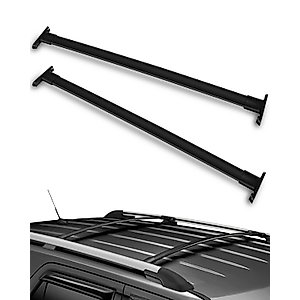cciyu Roof Rack Cross Bar Fit for Ford Explorer Sport Utility 4-Door 2011 2012 2013 2014 2015 Aluminum 150lbs Car Top Luggage Cargo Carrier Bike Rack Rails, Black/2PCs