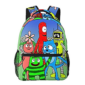Pobecan Yo Gabba Anime Gabba! Backpack Funny Laptop Back Pack Book Bag Hiking Outgoing Daypack For Women Mens