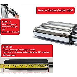 Mcdoofly Drafting Stool Bar Stool Gas Lift Cylinder Replacement Part,Tall Heavy Duty Hydraulic Pneumatic Piston for Drafting Chair(Size:18”- 28” Long)