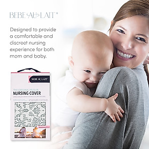 Bebe au Lait Nursing Cover, Apron, Shawl, Privacy Covers for Breast Feeding & Pumping, Breastfeeding Cover for Mom, Soft, & Breathable Muslin Cotton, Full Coverage, One Size Fits All - Atherton