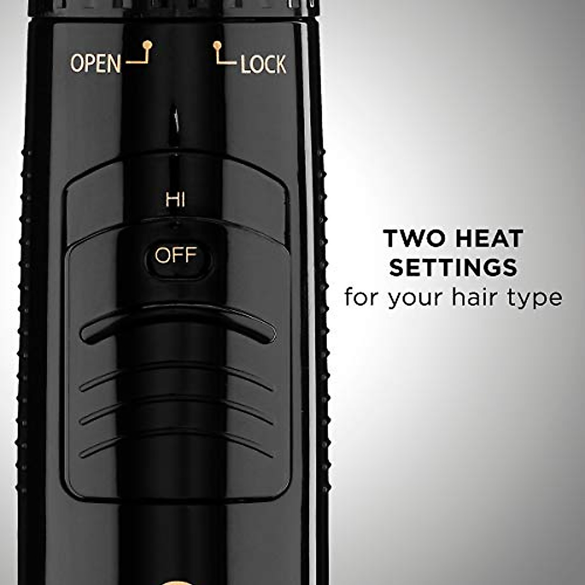 Conair 2-in-1 Hot Air Brush and Curling Comb, Hair Styling Tools & Appliances, Black/Gold