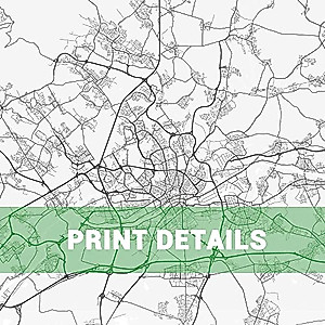 Dear Mapper Frankfurt Germany View Abstract Road Modern Map Art Minimalist Painting Black and White Canvas Line Art Print Poster Art Print Poster Home Decor (Set of 3 Unframed) (12x16inch)