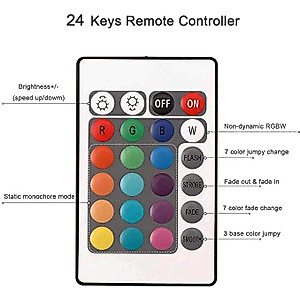 Iyicuus Tow Sets Battery Powered LED Strip Lights, 9.8ft 24-Keys Remote Controlled, DIY Indoor and Outdoor Decoration (2)