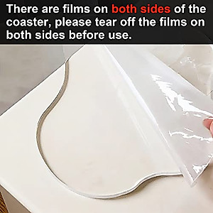 2Pcs Acrylic Irregular Coaster, Transparent Coaster for Desk, Creative Decorative Plate Coaster Mug Pad Mug Pad Coffee Cup Coaster Dining Table Shooting Props (7x6 Inch)