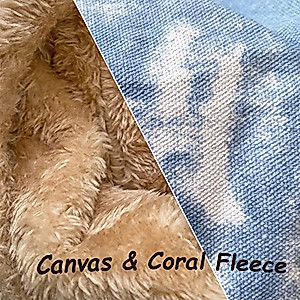 LeerKing Guinea Pig Tunnel 3 Way, Small Animal Hideout Toy Washable Canvas Fleece Tube Play Tunnel for Rats Ferret Bunny Gerbil Sugar Glider Chinchilla , Blue