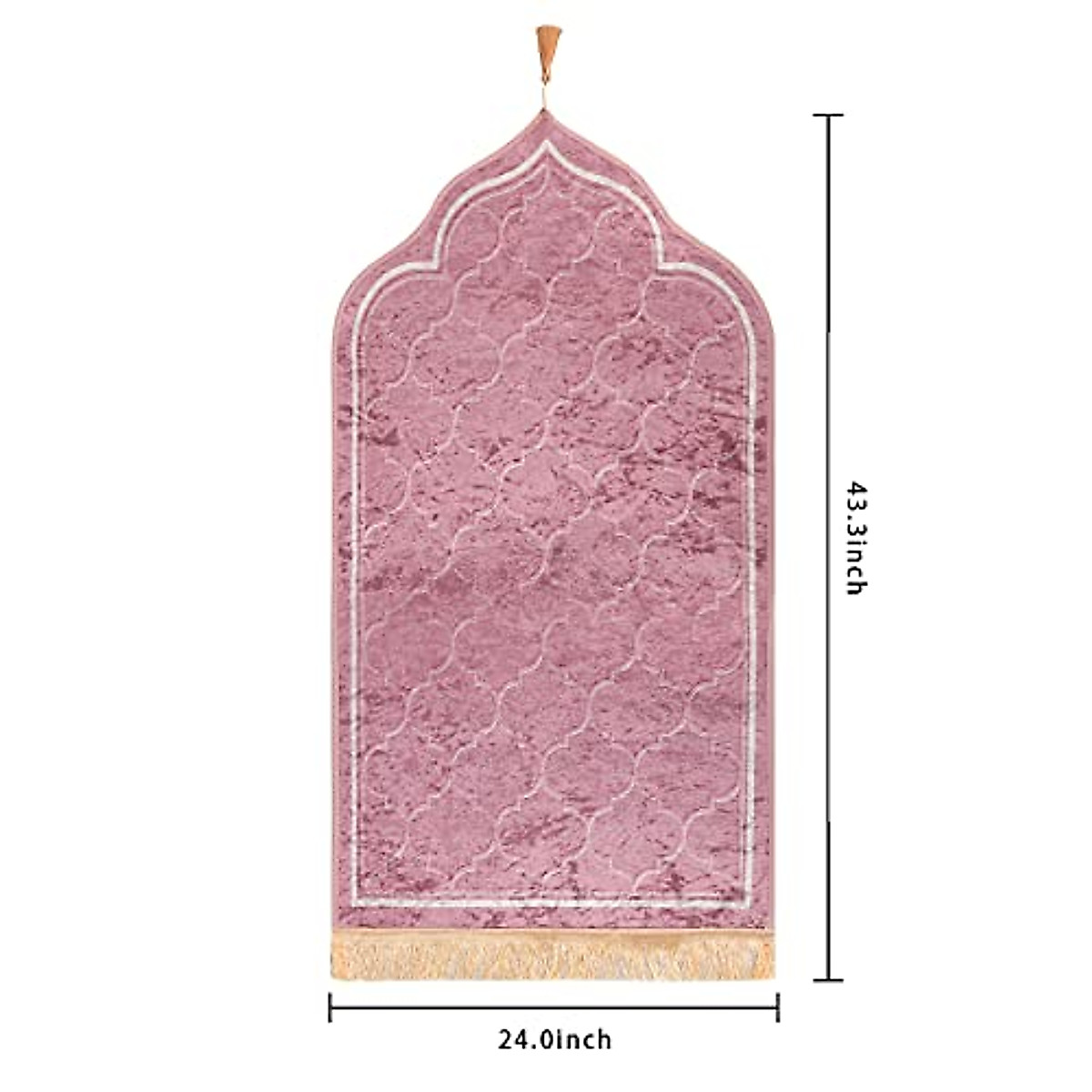 Muslim Prayer Rug Islamic Mat for Muslim Prayers Great Ramadan Gift for Muslim Men Women Portable Prayer Mat Rug Turkish Pocket Praying Rug Thick Large Padded Sajadah Muslim Prayer Rug Velvet Carpet