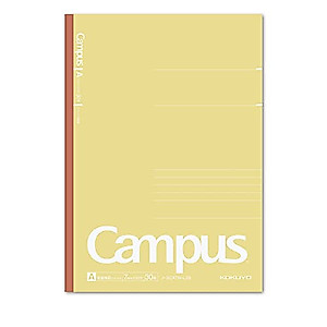 KOKUYO Composition Notebooks, 5 Pack Campus Semi-B5 Comp Book with Dot A 7mm Ruled, 30 Sheets, School Lined Notebook in Baked Colors, Journal Notebook for Women Work Study Note Taking (NO-3CATN-L35X5)
