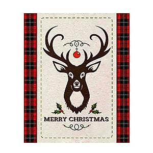 Springs Creative Christmas Merry Deer 36in Panel Multi Quilt Fabric