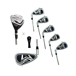 AGXGOLF Boys Left Hand XLT Magnum 12 Piece Complete Golf Set w460cc Driver +Fairway Wood + Hybrid +6,7,8 & 9 Irons + PW + Stand Bag+Free Putter Teen Length Built in The USA!