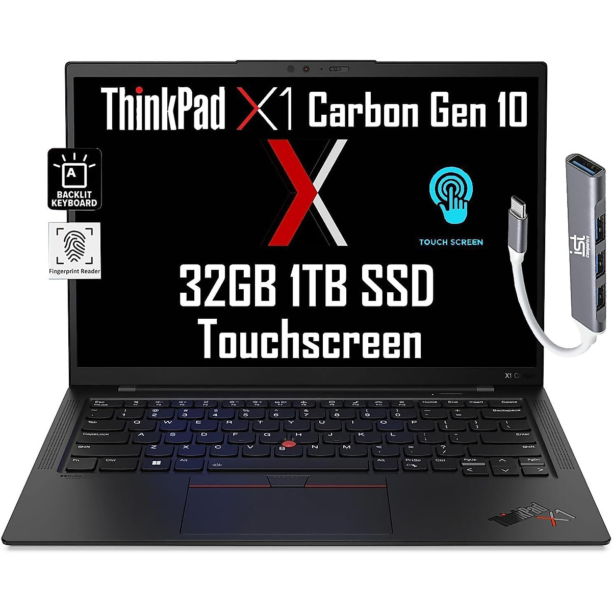 Lenovo ThinkPad X1 Extreme Gen 3 15.6" FHD (Intel 6-Core i7-10750H, 64GB RAM, 2TB PCIe SSD, GTX 1650 Ti) Mobile Workstation Laptop, 2 x Thunderbolt 3, Backlit, Fingerprint, IST HDMI, Win 10 Pro