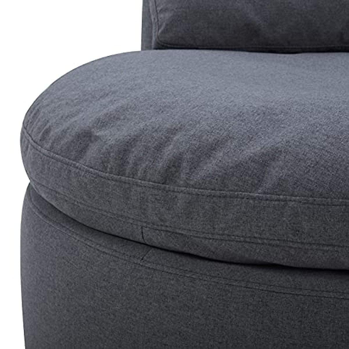 Amazon Brand – Stone & Beam Alende Deep Swivel Living Room Accent Chair, 46''W, Graphite Grey