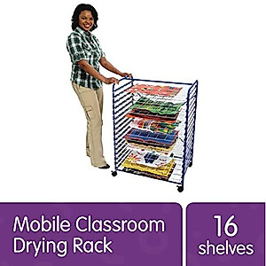 Colorations - MOBRACK Mobile Art Drying Rack for Home or Classroom Use, Keep Artwork Protected While Drying, Space Saving Rack, 36 1/2 Inches High x 26 1/2 Inches Wide x 17 1/2 Inches Deep