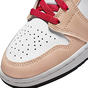 Jordan Youth Air 1 Mid GS 554725 201 Beige/Red - Size 5Y