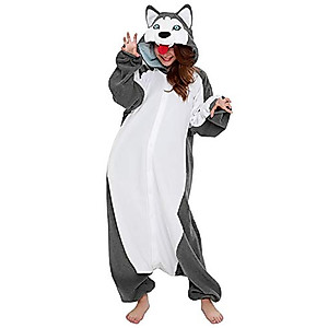 SAZAC Siberian Husky Kigurumi - Onesie Jumpsuit Halloween Costume