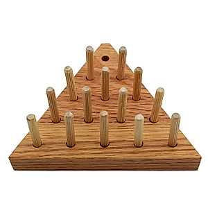 Solid Oak Wooden Peg Game Tricky Triangle by Cauff