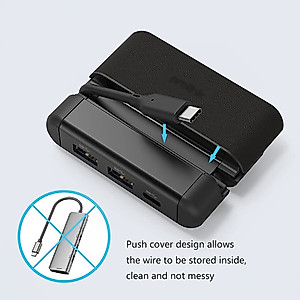 Port Expander USB C Docking Station USB C to HDMI Multiport Adapter with 4K HDMI, 2 USB 3.0 Ports, USB-C Data Ports, 60W PD USB Splitter