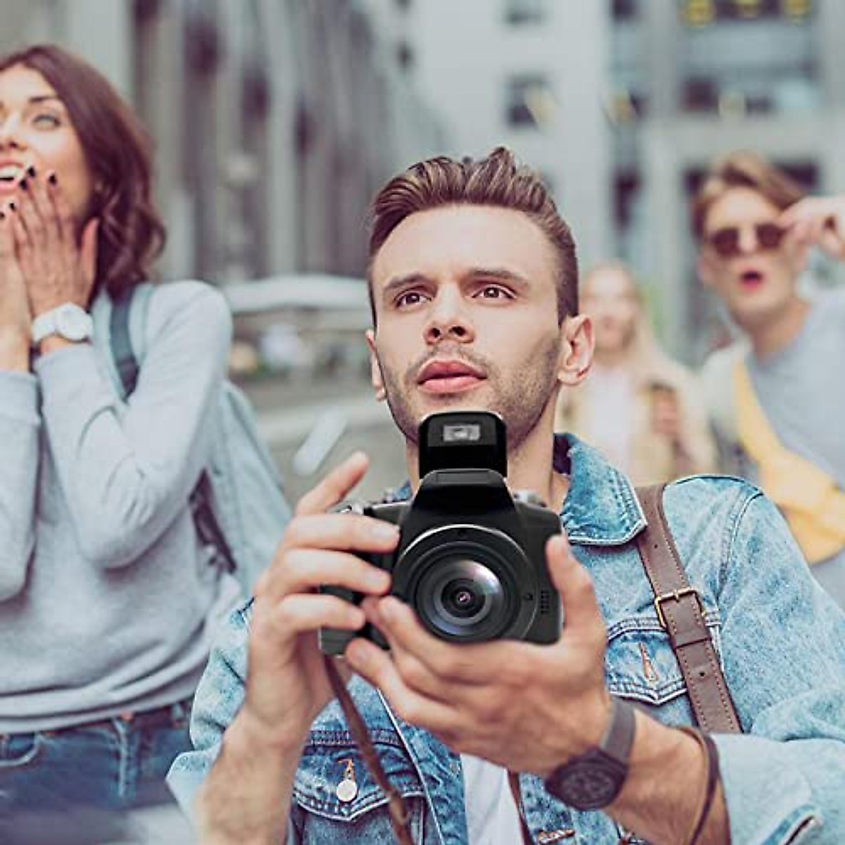 Kmonabie Digital Cameras for Photography, Digital Camera 16mp 2.4 Inch LCD Screen 16x Digital Zoom Small Camera for Teens Students Boys Girls Seniors