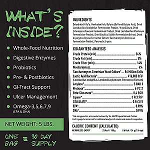 ROGUE PET SCIENCE Origins 5-in-1 Horse Supplement - Pelleted Equine Food Topper w/Natural Omega 3 Fish Oil - Supports Gut Health, Ulcer Relief & Joints-Helps Allergies, Skin and Coat Health (5 lbs)