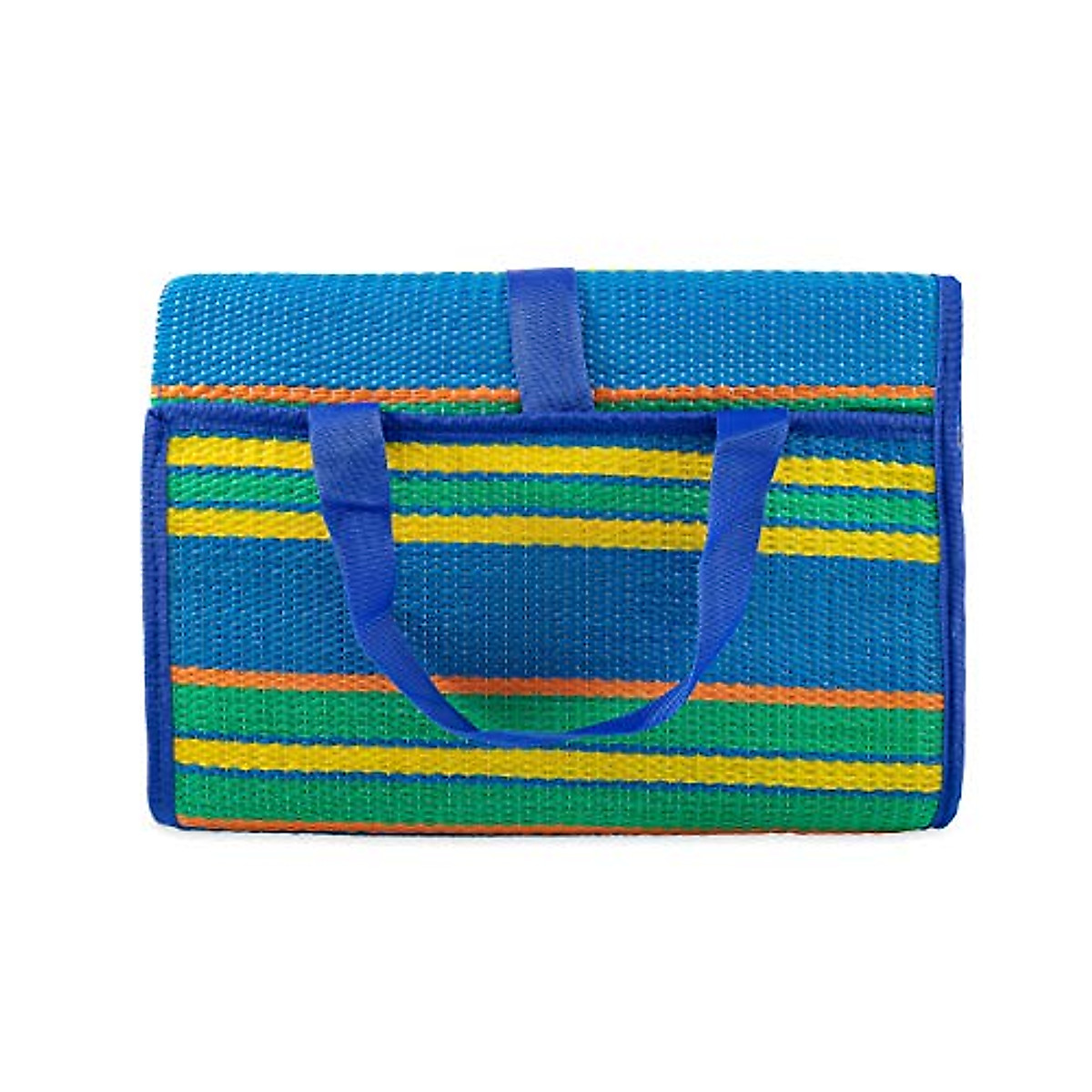 Camco Handy Mat with Strap, Perfect for Picnics, Beaches, RV and Outings, Weather-Proof and Resistant (Blue/Green - 60" x 78") - 42805