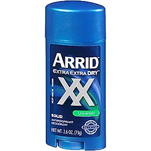 Arrid XX Antiperspirant/Deodorant Solid, Unscented, 2.7-Ounce Sticks (Pack of 6)