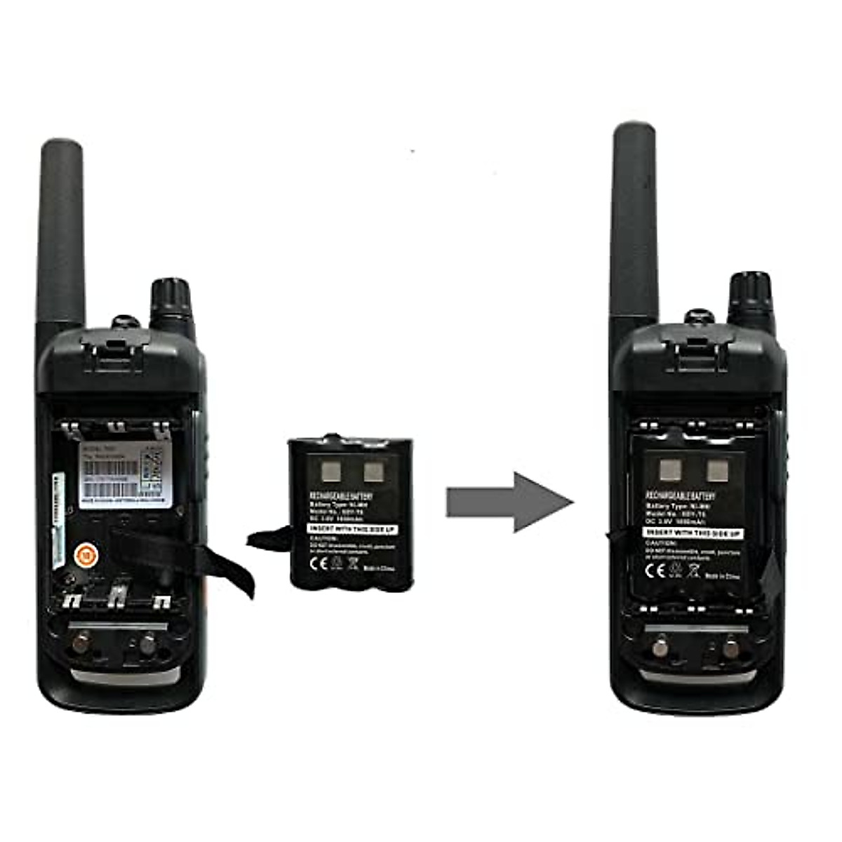 SHAWOROCE 2X 1650mAh Battery High Capacity PMNN4477AR Replacement for Motorola Talkabout T200 T260 T265 T270 T280 T400 T402 T460 T465 T480 T500 T503 T600 T800 T801 Ni-MH Rechargeable Battery-Pack