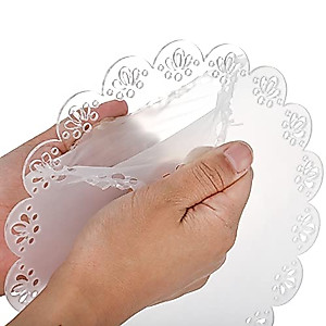 Coloch 4-Tier Acrylic Cupcake Display Stand for 45 Cupcakes, Clear Round Dessert Pastry Tower Stand Cake Stand for Birthday, Wedding, Party, Buffet, Cafe, Bar Decor, 6/8/10/12 Inch