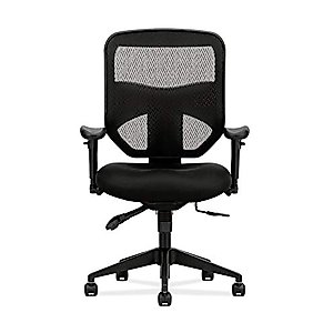 HON Prominent Mesh High-Back Task Chair, with Seat Glide and Height-and Width-Adjustable Arms, Asynchronous Control, Black
