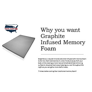 Travel Happy New Item 6 INCH (54x80) Graphite Gel Memory Foam Mattress for Medium Firm Comfort with A Premium 8-Way Stretch Cover for More Luxurious Comfort (Full XL)